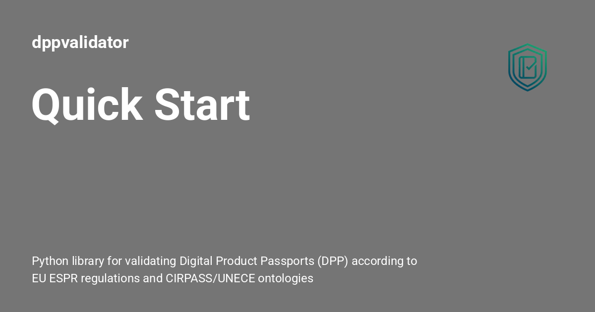 Quick Start - dppvalidator